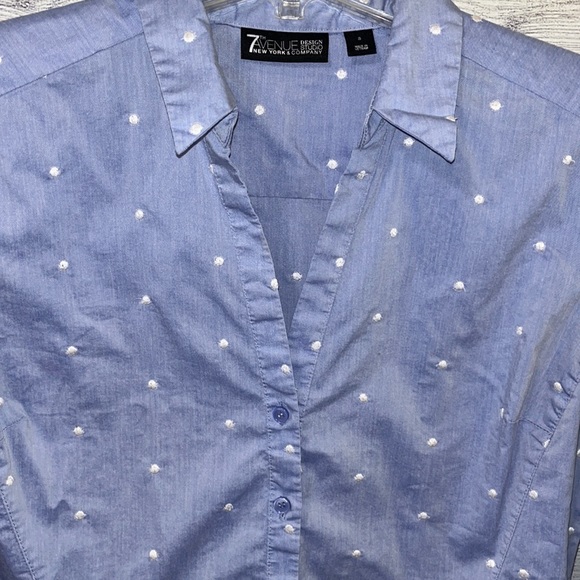 New York & Company | Tops | 7th Avenue New York Co Light Blue Button Up ...